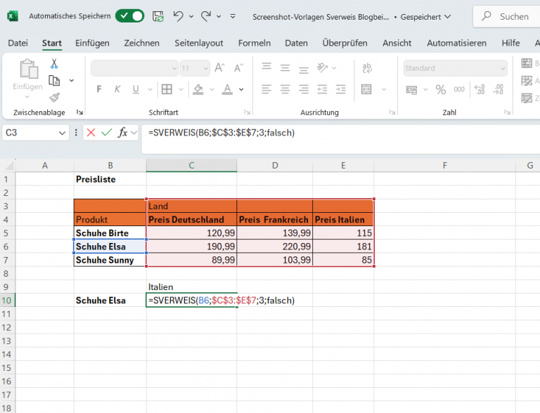 SVERWEIS in Excel – Einfach erklärt mit Beispiel – PC-COLLEGE Blog
